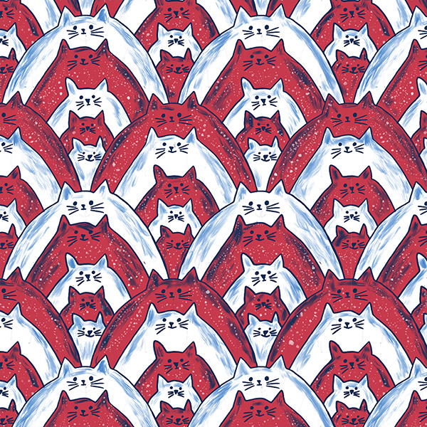 Whimsical pattern designs by Zoe Feast pattern designer