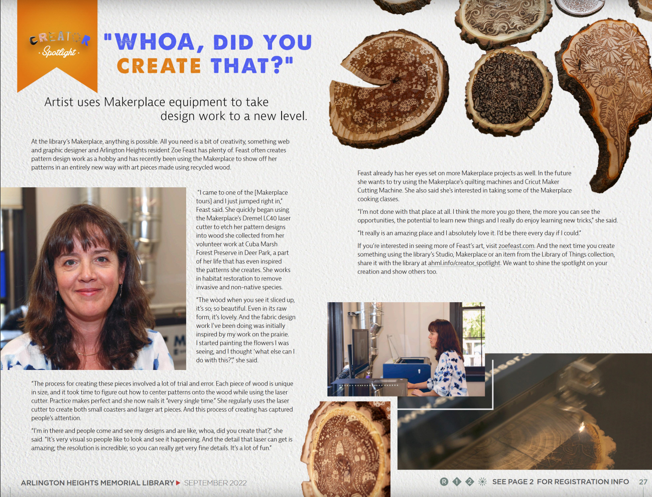 Laser etched wood Collection by Zoe Feast